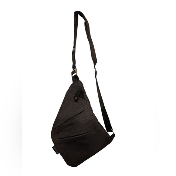 wander + | Bags | Wander Gray And Black Antitheft Crossbody Bag Daypack ...